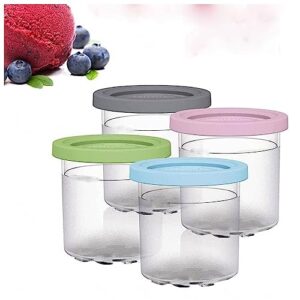 creami pints and lids, for ninja creami ice cream maker pints, ice cream pint airtight,reusable for nc301 nc300 nc299am series ice cream maker