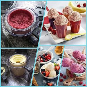 Creami Deluxe Pints, for Ninja Creami Pints 4 Pack, Pint Ice Cream Containers With Lids Dishwasher Safe,Leak Proof Compatible NC301 NC300 NC299AMZ Series Ice Cream Maker