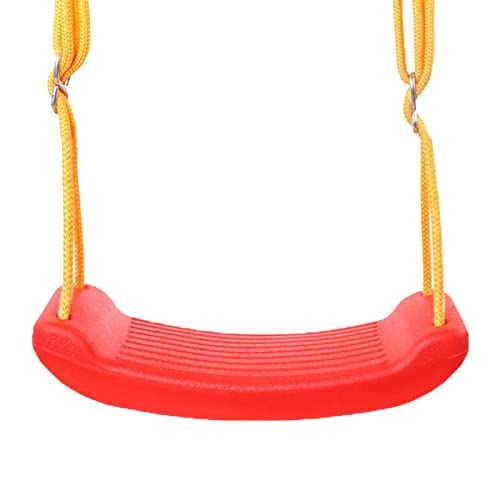 Kids Swing Seat Swing Seat Anti Skid Buckle Adjustable Tear Resistant Rope Children Seat Swing for Park Outdoor (Red)