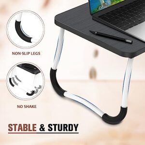 Laptop Lap Desk, Foldable Laptop Table Tray, Laptop Bed Desk Laptop Stand for Bed Lap Tray Portable Standing Desk for Bed Couch Floor - Medium