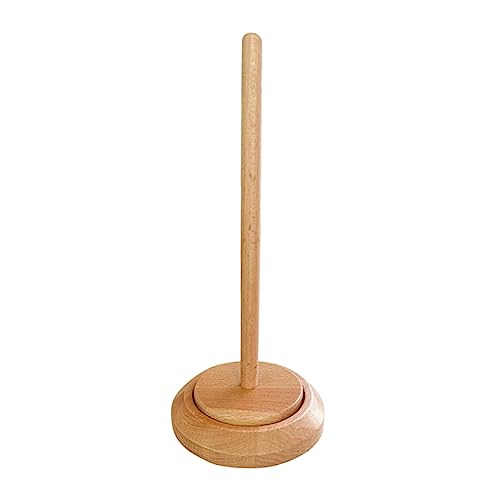 Gazechimp Solid Wood Yarn Ball Holder Rotatable Easy to Use Presents Prevent Thread Tangling Reusable Yarn Dispenser Crochet Accessory for Sisters Wife