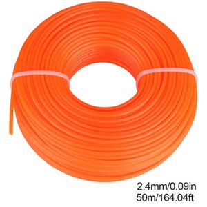 HEEPDD Grass Cutter Accessories, 2.4mm Round String Petrol Grass Trimmer Grass Trimmer Line Nylon Cord Wire Grass Cutter Accessories Tools (50m/164ft)