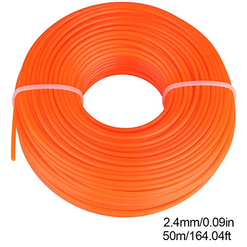 HEEPDD Grass Cutter Accessories, 2.4mm Round String Petrol Grass Trimmer Grass Trimmer Line Nylon Cord Wire Grass Cutter Accessories Tools (50m/164ft)