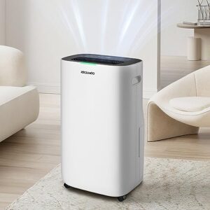 Dehumidifier 4000 Sq. Ft 50 Pint ,ROCSUMOO Dehumidifiers for Home Basements Bedroom with Drain Hose | Quiet Dehumidifier for Medium to Large Room | Dry Clothes Mode | Intelligent Humidity Control with 24HR Timer (White)