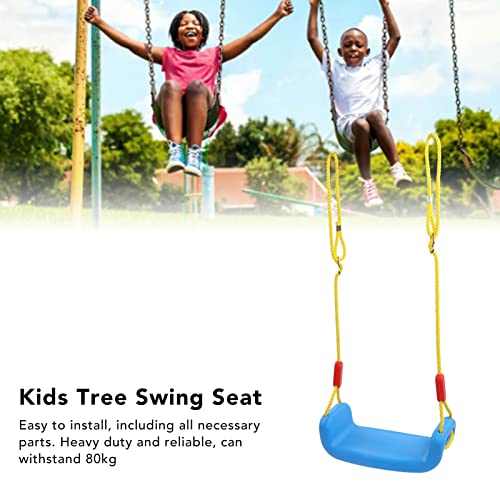 EVTSCAN Plastic Swing Seat with Rope - Red Swings Kids Tree Swings Set for Backyard Playground Indoor Outdoor