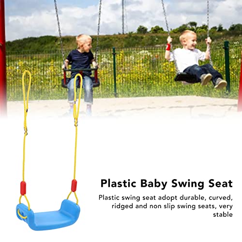 EVTSCAN Plastic Swing Seat with Rope - Red Swings Kids Tree Swings Set for Backyard Playground Indoor Outdoor