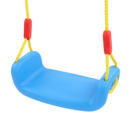 EVTSCAN Plastic Swing Seat with Rope - Red Swings Kids Tree Swings Set for Backyard Playground Indoor Outdoor