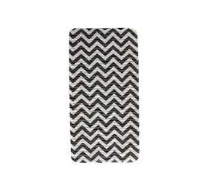 splash home chevron softee bath single mat bathtub mat, non-slip extra-long shower mat with 58 suction cups, 36 l x 17 w inches, machine washable, 100% pvc foam - black