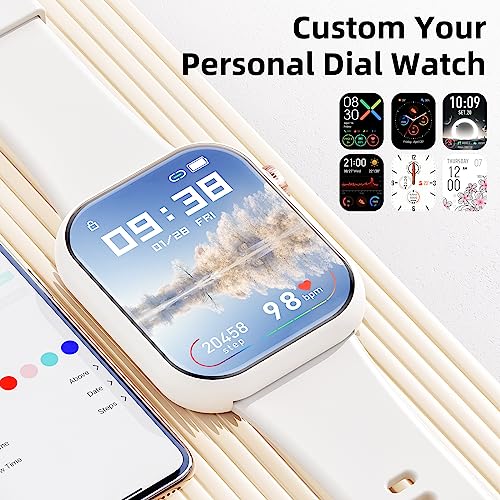 Smart Watch,Bluetooth Call Smartwatch for Men Women,Monitor Heart Rate/Sleep/Blood Oxygen/Pedometer,Multiple Exercise Modes,Compatible with iOS and Android, 1.85-inch Screen Fitness Trackers