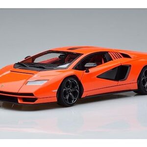 Lambo Countach LPI 800-4 Orange with Red Interior Special Edition 1/18 Diecast Model Car 31459OR