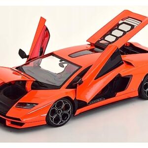 Lambo Countach LPI 800-4 Orange with Red Interior Special Edition 1/18 Diecast Model Car 31459OR