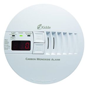 Kidde Hardwire Carbon Monoxide Alarm with Digital Display and Peak Level Memory 5.75 Diameter x 1.8 Depth & Smoke Detector, Hardwired Smoke Alarm with Battery Backup Included, Interconnect, Pack of 6