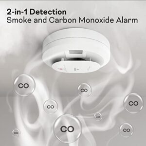 Kidde Hardwired Smoke & Carbon Monoxide Detector, AA Battery Backup, Interconnectable & Smoke Detector, Hardwired Smoke Alarm with Battery Backup, Front-Load Battery Door, Test-Silence Button, White