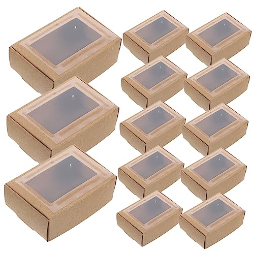 STOBOK 50pcs Packaging Boxes Mini Boxes for Favors Cupcakes Containers Mini Cake Containers Paper Storage Box Compact Paper Box Soap Boxes for Homemade Soap Packing Box Carton Cake Box