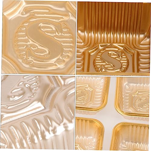 YARNOW 100 Sets Moon Cake Packaging Bag Plastic Bread Box Cookie Container Clear Tray Hot Seal Cookie Bag Tray Mini Cake Dome Clear Plastic Cupcake Boxes Egg-yolk Puff Box Packing Box Set