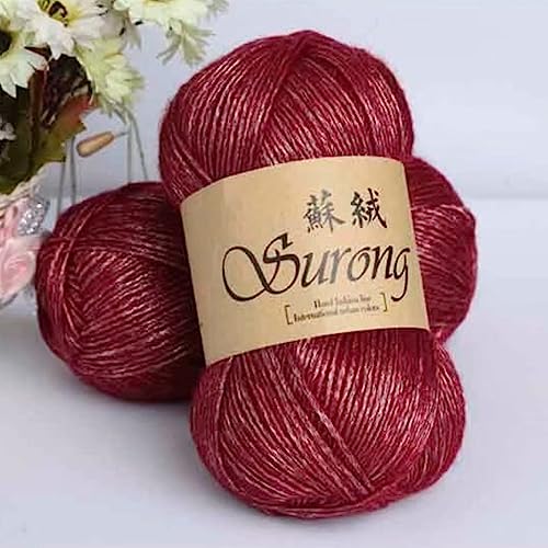 2 Set 1 Roll 100g Crochet Yarn Strong Warmth Multiple Colour Hand Knitting Thick Wool Thread Cotton Yarn for Gift Yarn Balls