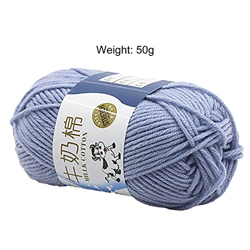 2 Set 1 Roll 5-Strand Wool Yarn Soft Warm DIY Beginner Needlework Hand Knitting Crochet Yarn Ball for Sewing Shop Hand Knitted Wool