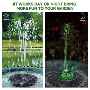 Solar Fountain with Remote Control, 3.5W Solar Powered Pump for Bird Bath with LED Lights, Outdoor Fountain for Garden, Pond, Pool, Fish Tank