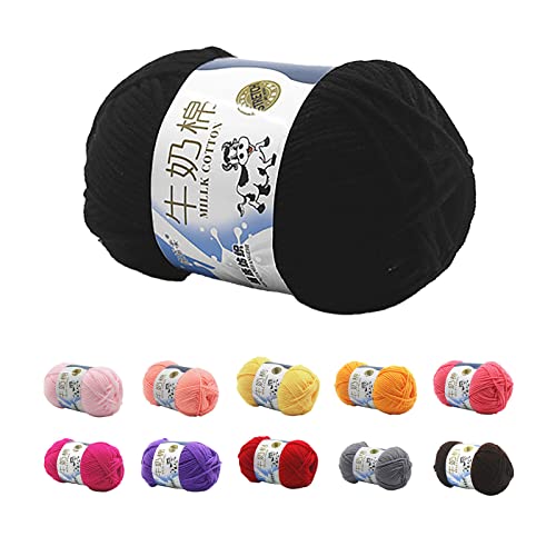 2 Set 1 Roll 5-Strand Wool Yarn Soft Warm DIY Beginner Needlework Hand Knitting Crochet Yarn Ball for Sewing Shop Wool Yarn