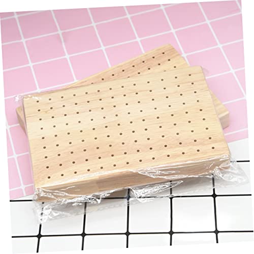 IMIKEYA Plug Board Rectangle Tray Air Drying Clay Cake Tray Wooden Lollipop Stand Chafing Dish Buffet Set Large Charcuterie Board Food Picks Holder Pick Stand Food Picks Stand Christmas