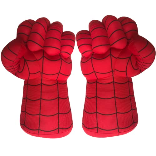 NefsAm Superhero Hands Boxing Gloves Smash Fists Soft Plush Toys Superhero Gloves Cosplay for Kids Christmas Halloween Birthday Gift(1 Pair)