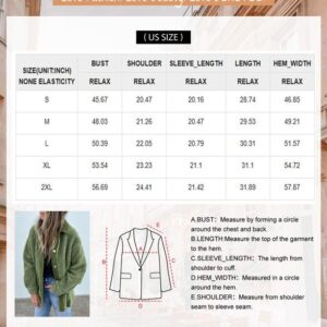 Dokotoo Womens Coat Long Sleeve Lightweight Buttons Sherpa Jackets Fleece Corduroy Winter Coats Fashion Plus Size Lapel Jacket for Women Outwear Grey XX-Large