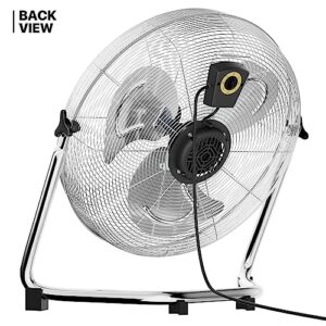 mollie 22 Inch 3572 CFM High Velocity Floor Fan with 3 Speed Heavy Duty Metal Adjustable Tilt Portable Quiet Air Circulator for Home Bedroom Garage Commercial Use