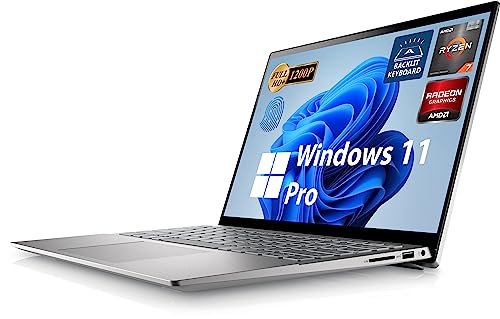 Dell 2023 Inspiron 14 Business Laptop, 14" FHD+ Display, AMD Ryzen7 5825U, 32GB RAM, 1TB PCIe SSD, Fingerprint Reader, Backlit Keyboard, USB-C, HDMI, Bluetooth, WiFi 6, Windows 11 Pro, Silver