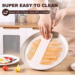 Zalnuuk Crepe Pan, 10 Inch Dosa Pan with Spreader, Nonstick Dosa Tawa for All Stove, Tortilla Pan with Detachable Handle, White Pancake Pan