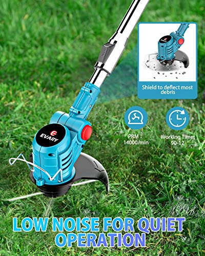 Weed Wacker Cordless 21V, 47" Adjustable String Trimmer, Brush Cutter Lawn Edger Battery Powered 3000mAh, Lightweight Cordless Weed Eater Grass Trimmer for Lawn Trimming Lawn Care