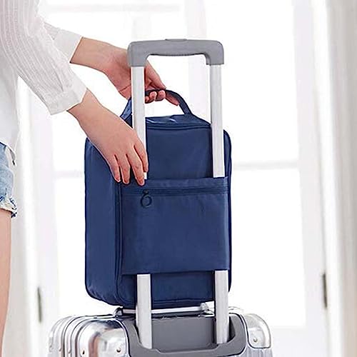 Eneteck Shoe Bags for Travel, Holds 3 Pair of Shoes Travel Bag for Packing, Travel Essentials for Flying Carry on Luggage Travel Accessories Blue