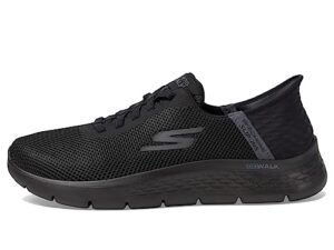 skechers go walk flex hands up hands free slip-ins black 13 d (m)