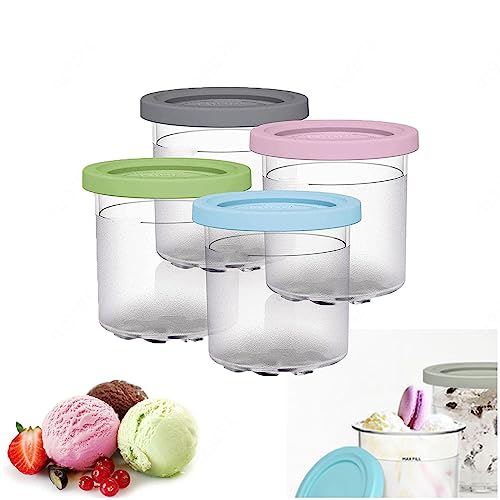 Creami Deluxe Pints, for Ninja Ice Cream Maker Pints, Pint Ice Cream Containers Airtight,Reusable Compatible with NC299AMZ,NC300s Series Ice Cream Makers