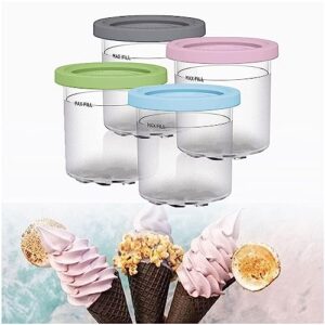 creami deluxe pints, for ninja cremini extra pints, ice cream pint airtight and leaf-proof compatible with nc299amz,nc300s series ice cream makers