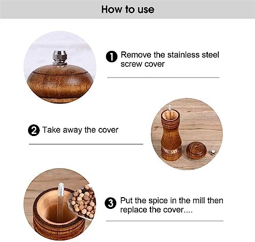 Premium Tableware Gifts With Adjustable Coarseness Salt Refillable Salt Grinder Shaker Mill Manual Wood Pepper Mill