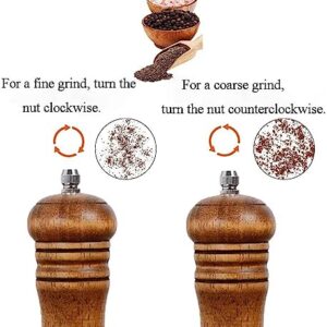 Premium Tableware Gifts With Adjustable Coarseness Salt Refillable Salt Grinder Shaker Mill Manual Wood Pepper Mill