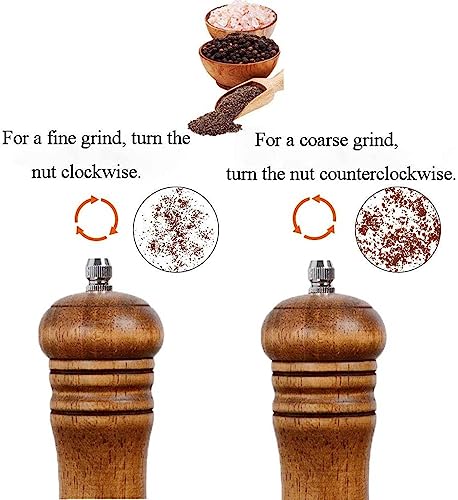 Premium Tableware Gifts With Adjustable Coarseness Salt Refillable Salt Grinder Shaker Mill Manual Wood Pepper Mill