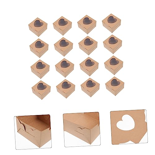 DOITOOL 20pcs Packing Boxes Dessert Box Cheesecake Container Mini Paper Cups Food Gift Box Gift Pastry Box Cake Kraft Gift Boxes Cupcake Holder Box Dessert Boxes Gift Packaging Boxes Chic