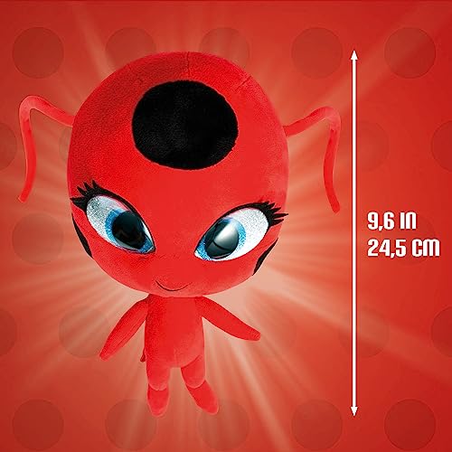 Miraculous Ladybug - Kwami Mon Ami Tikki, 9-inch Ladybug Plush Toys for Kids, Super Soft Stuffed Toy with Resin Eyes, High Glitter and Gloss, and Detailed Stitching Finishes (Wyncor)