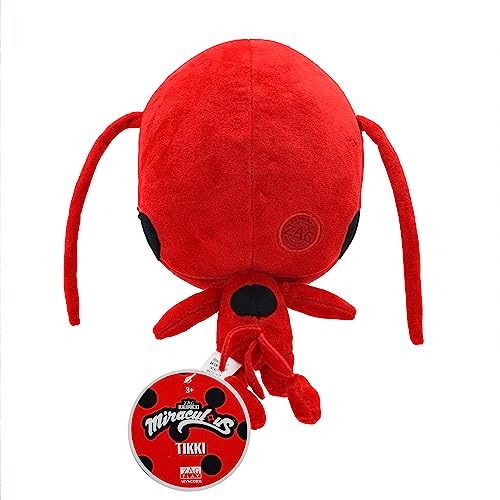 Miraculous Ladybug - Kwami Mon Ami Tikki, 9-inch Ladybug Plush Toys for Kids, Super Soft Stuffed Toy with Resin Eyes, High Glitter and Gloss, and Detailed Stitching Finishes (Wyncor)