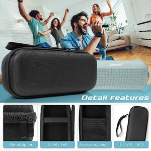 SnawikiBag Hard Travel Carrying Case for Bose SoundLink Flex Speaker, Waterproof and Drop-Proof, Easily Portable, Box Only (Black)…