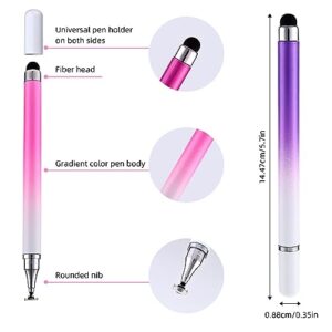 Amaxiu 2 in 1 Stylus Pens for Touch Screens,3 Pcs Stylus Pencil with Transparent Disc & Silicone Tip High Sensitivity Stylus Fine Point Stylus Pen Compatible with All Touch Devices