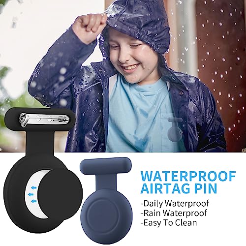 Waterproof Air Tag Holder for Kids (2 Pack), Hidden Air Tag Case with Pin, GPS Tracker Clip Compatible with Apple Airtag, Suitable for Toddlers, Children, Elderly, Clothing, Backpack, Luggage.