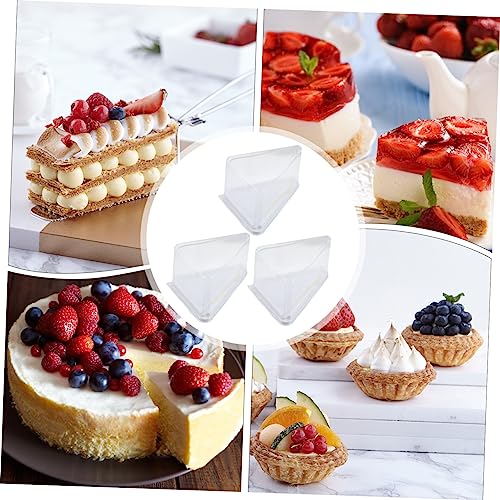 Baluue 10 Sets Box Cake Box Clear Container Cookie Container Mini Cake Cookie Box Triangle Cake Carrier Dessert Packing Box Cake Packing Boxes Cake Packing Containers Plastic Cases Puffs