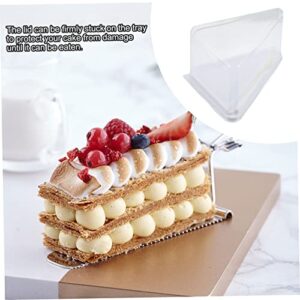 Baluue 10 Sets Box Cake Box Clear Container Cookie Container Mini Cake Cookie Box Triangle Cake Carrier Dessert Packing Box Cake Packing Boxes Cake Packing Containers Plastic Cases Puffs