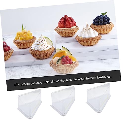 Baluue 10 Sets Box Cake Box Clear Container Cookie Container Mini Cake Cookie Box Triangle Cake Carrier Dessert Packing Box Cake Packing Boxes Cake Packing Containers Plastic Cases Puffs