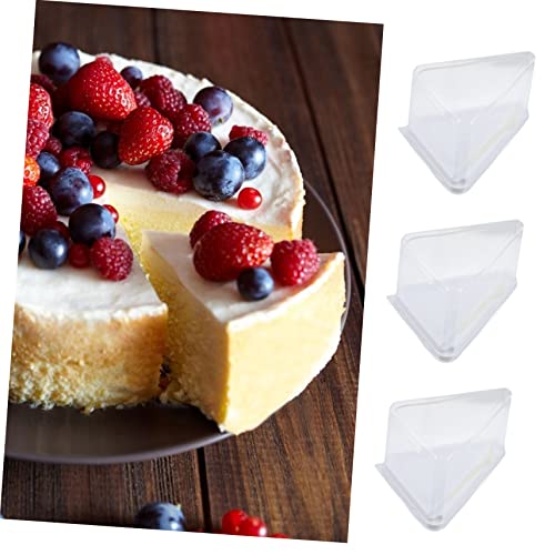 Baluue 10 Sets Box Cake Box Clear Container Cookie Container Mini Cake Cookie Box Triangle Cake Carrier Dessert Packing Box Cake Packing Boxes Cake Packing Containers Plastic Cases Puffs