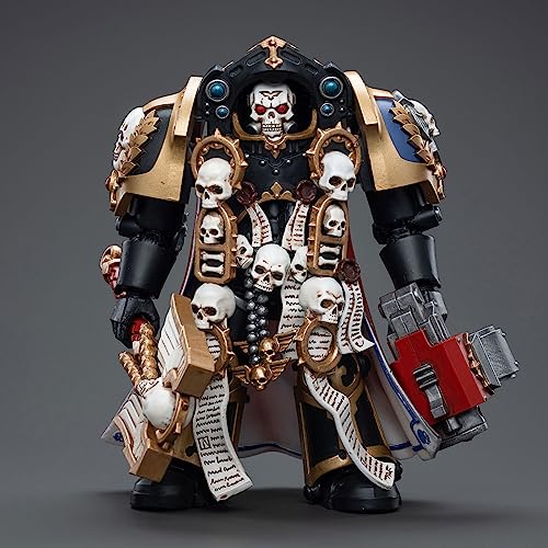 Pipigirl JoyToy Warhammer 40K Space Marine Genuine License 1/18 Soldier, Ultramarines Terminator Chaplain, 4.76 inch Models Space Marines Action Figures Kits (Brother Vanius)