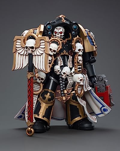 Pipigirl JoyToy Warhammer 40K Space Marine Genuine License 1/18 Soldier, Ultramarines Terminator Chaplain, 4.76 inch Models Space Marines Action Figures Kits (Brother Vanius)