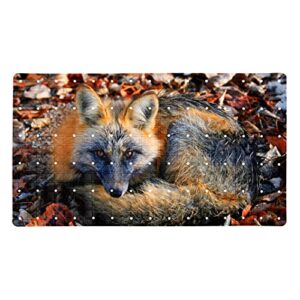 non-slip bathtub mats foxes fall autumn prints soft bath tub bathroom shower mat for baby and adults, machine washable